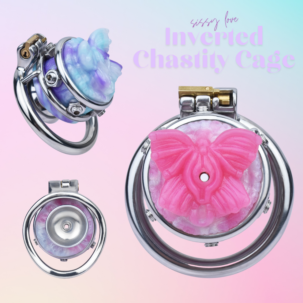 Soft Butterfly Inverted Chastity Cage For Sissy Negative Cockcage ...