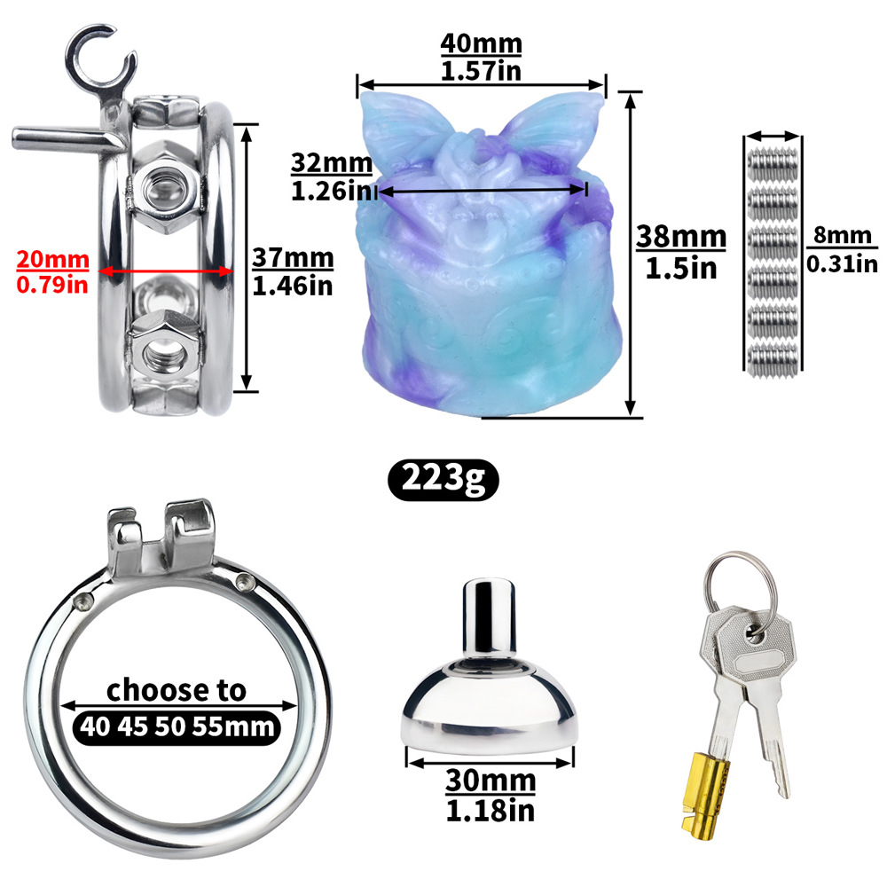 Soft Butterfly Inverted Chastity Cage For Sissy Negative Cockcage ...