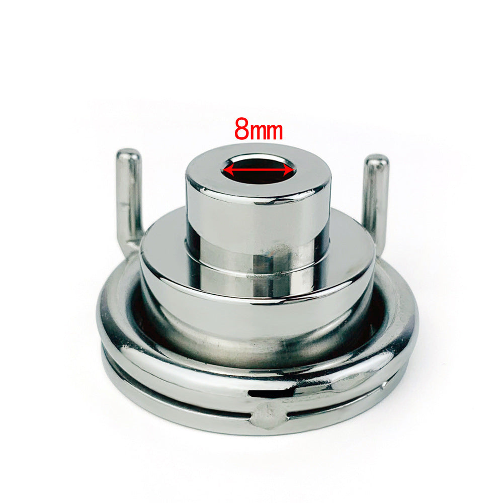 Stainless Steel Flat Inverted Chastity Cage Negative Penis Lock For Men ...