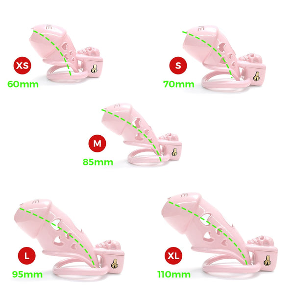 Pink Chastity Cage with Skull For BDSM Slave Play Femdom Chastity ...