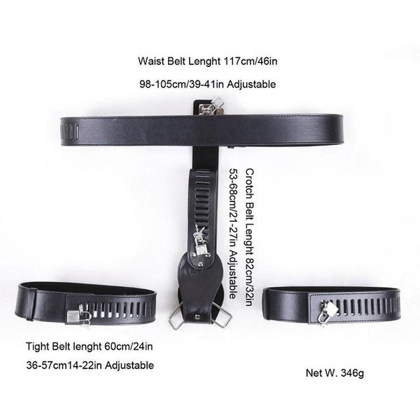 Ceinture de culotte de chasteté féminine - Pantalon en cuir PU BDSM Ch – KeepMeLocked