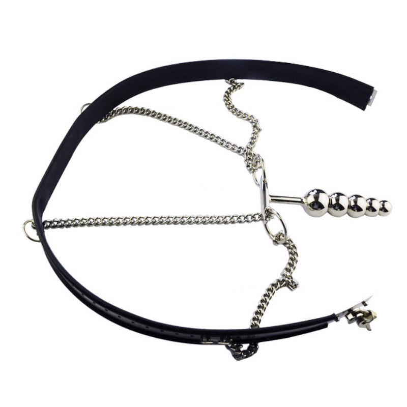 Female Chastity Belt with Vagina Plug T-Back Fetish Panty BDSM Device ...